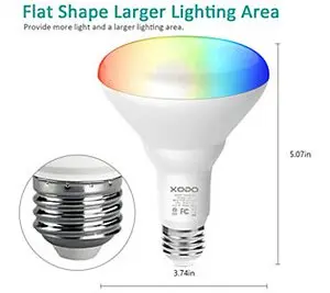 XODO Smart Floodlight Led Bulb 6-pack Multi-col Or Wifi E26 11