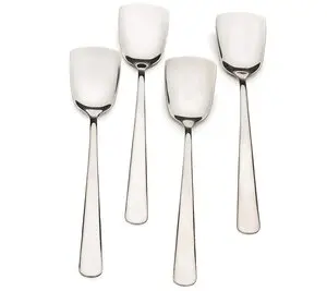 RSVP Set Of 4 Stainless Steel Ice Cream Spoons - Silver