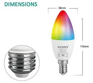 XODO Smart Candelabra Led Bulb 6-pack Multi-col Or Wifi E12 5w
