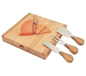 TRUE BRANDS Formaggio Bamboo Cheese Board & Tool Set