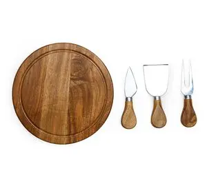 TOSCANA Acacia Cheese Cutting Board & Tools Set