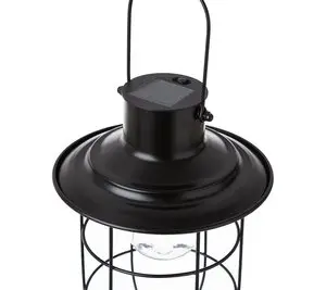 GLITZHOME Vintage Solar Powered Outdoor Hanging Lantern