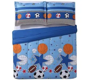 MY WORLD Sports And Stars Full/queen Comforter Et - One-color