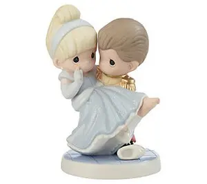 PRECIOUS MOMENTS Disney's Cinderella And Prince Charming Dancing Figurine - One-color