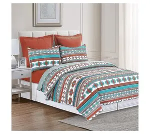 C&F HOME Aqua Valley 2-piece Cotton Twin Quilt Set - One-color