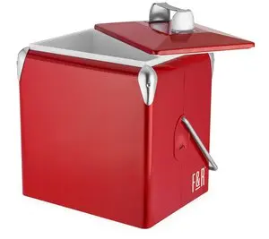 FOSTER & RYE 1.8-quart Vintage Metal Cooler