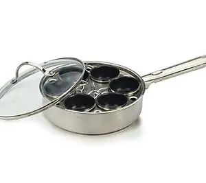 RSVP Stainless Steel 6 Egg Poacher Set - Silver