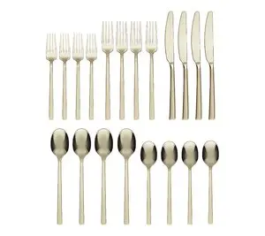 CAMBRIDGE Silversmiths Beacon Champagne Sand 20 Pc Flatware Se