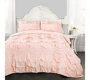 LUSH DECOR Kemmy Quilt 3-piece Full/queen Quilt Set Lus H Decor - One-color
