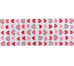 DESIGN IMPORTS 14' X 72' Sweet Hearts Print Tab Le Runner