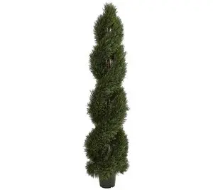 NEARLY NATURAL Double Pond Cypress Spiral Topiary Nearly Na Tural - One-color