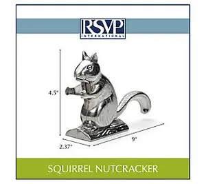 RSVP Cast Aluminum Nutty Squirrel Nutcracker