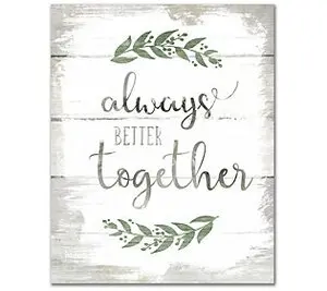 COURTSIDE MARKET Always Better Together 16x20 C Anvas Wall Art - One-color