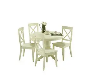 HOME STYLES Round Pedestal Dining Table Whit Finish - One-color