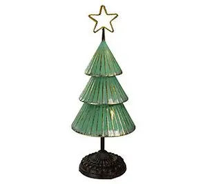 NORTHLIGHT 17' Green & Gold Tree W/ A Cutout St R Topper - One-color