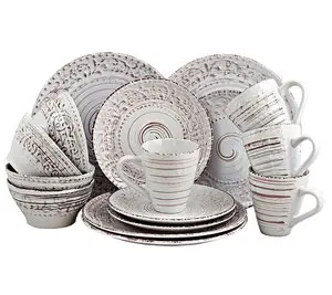 ELAMA Malibu Sands 16-piece Dinnerware Set Sh Ell