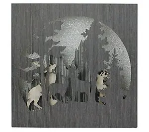 NORTHLIGHT 13.75' Winter Woodland Deer Shadow B X Table Decor - One-color