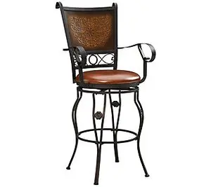 POWELL Home Fashions 50' Apsion Stamped Back Ba Rstool With Ar - One-color