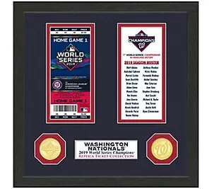 MLB Nationals 1st Time World Series Champs Tick Et Collection - One-color