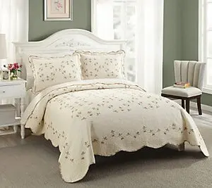 MODERN HEIRLOOM Felisa Full/queen Quilt Set 3 Piece - One-color