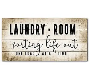 COURTSIDE MARKET Laundry Room 12x24 Canvas Wall Art - One-color
