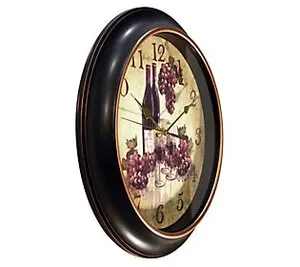 INFINITY Instruments Pinot Wine Grapes 12-inch All Clock