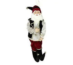 NORTHLIGHT 22' Black And Red Poseable Whimsical Elf Figurine - One-color