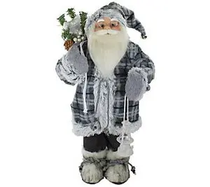 NORTHLIGHT 2' Standing Santa Figure Carrying A Antern - One-color