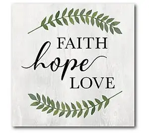 COURTSIDE MARKET Faith Hope Love 16x16 Canvas W All Art - One-color