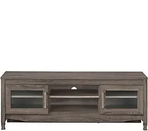 TECHNI MOBILI Grey Driftwood Tv Stand With Stor Age Cabinets