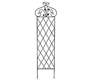 NATURE SPRING 63' Lattice Garden Trellis, Black - One-color