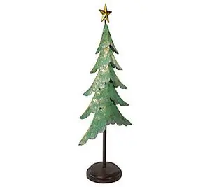 NORTHLIGHT 31' Green & Gold Layered Tree W/ A S Ar Decor