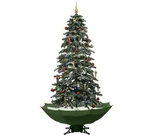 FRASER HILL FARM 67' Snowing Musical Christmas Ree - One-color
