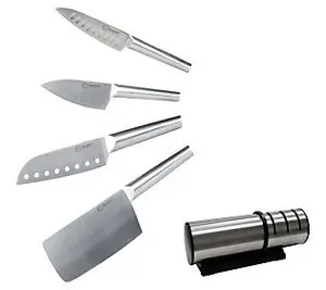 BERGHOFF Straight 5-piece Santoku Knife Set Wit Sharpener - One-color
