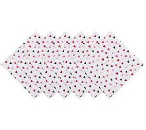DESIGN IMPORTS 6-pack Confetti Hearts Print Nap Kin Set - One-color