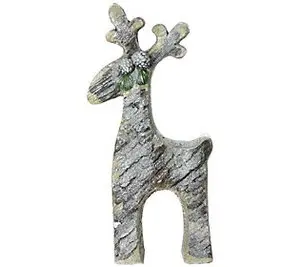 NORTHLIGHT 22' Gray Rustic Glittered Reindeer T Bletop Decor - One-color