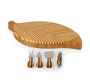 PICNIC TIME Leaf Cheese Cutting Board & Tools Set