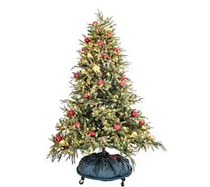 TREEKEEPER Decorated Upright Tree Storage Bag W /rolling Stand
