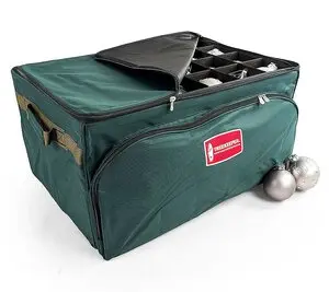 TREEKEEPER Three-tray Ornament Storage Bag W/ F Ront Pocket