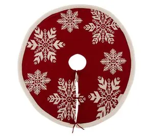 GLITZHOME Snowflake Desgin Acrylic Christmas Tr E Skirt - One-color