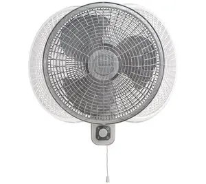 LASKO 16' Oscillating Wall Mount Fan With Anti- Rust Grills
