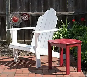 LINON Home Outdoor Silas Adirondack End Accent Able