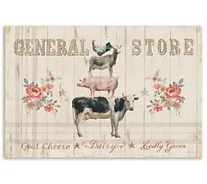 COURTSIDE MARKET General Store 16' X 20' Canvas Wall Art - One-color