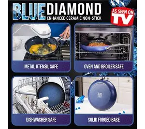 BLUE DIAMOND 11' Diamond-infused Nonstick Squar E Griddle