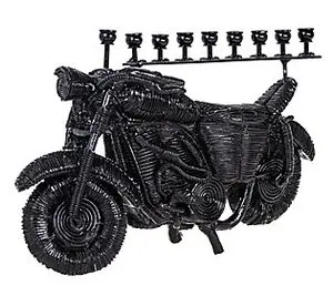 COPA JUDAICA Black Motorcycle Menorah - One-color