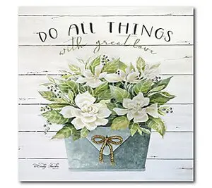 COURTSIDE MARKET Do All Things With Love 16' X 16' Canvas - One-color