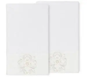 LINUM HOME TEXTILES Alyssa 2pc Embellished Bath Towel Set - One-color