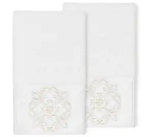 LINUM HOME TEXTILES Alyssa 2pc Embellished Hand Towel Set - One-color