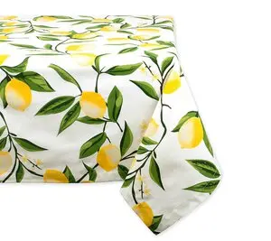 DESIGN IMPORTS Lemon Bliss Print Tablecloth 52' X 52 - One-color