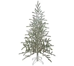 NORTHLIGHT 5' Med Flocked Alpine Twig Faux Tree - One-color